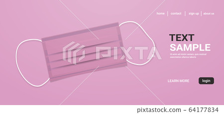 pink medical respiratory face mask coronavirus... - Stock Illustration ...