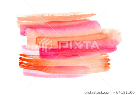 Bright pink and red watercolor brush strokes - Stock Illustration ...