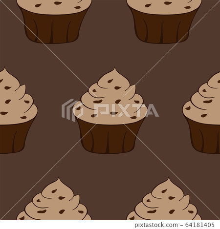 Tasty chocolate cupcake icon. Sweet dessert.... - Stock Illustration ...