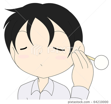 A man wearing earpick - Stock Illustration [64210000] - PIXTA