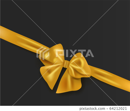 Minimal black Abstract background gold bow with... - Stock Illustration ...