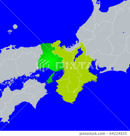 Hyogo ken map and Kinki region - Stock Illustration [64224835] - PIXTA