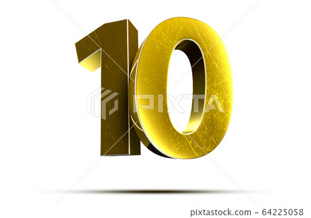 number 10 3d. - Stock Illustration [64225058] - PIXTA