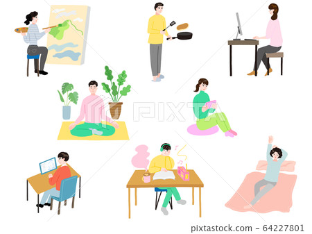 Indoor Hobby Home Set - Stock Illustration [64227801] - PIXTA