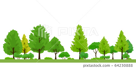 Tree landscape illustration - Stock Illustration [64230888] - PIXTA