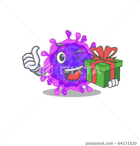 Smiley alpha coronavirus cartoon character... - Stock Illustration ...