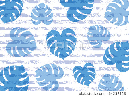 Monstera border background - Stock Illustration [64238128] - PIXTA