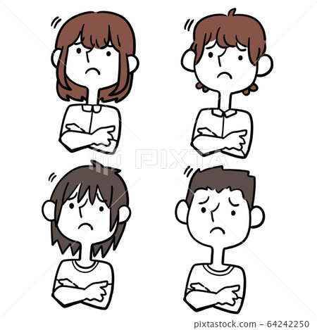 Person, male, female, facial expression, doubt - Stock Illustration ...