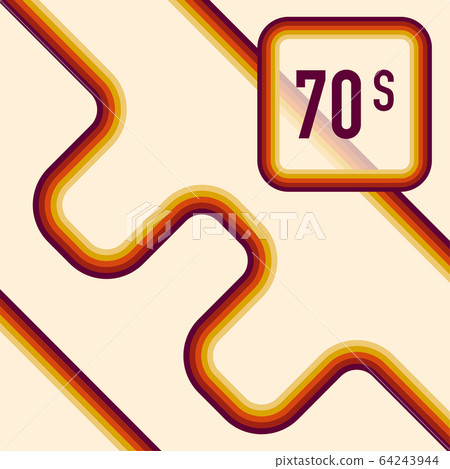 70s, 1970 abstract vector stock retro lines... - Stock Illustration ...