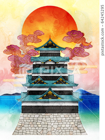 Castle Edo Castle_02 Asahi - Stock Illustration [64245295] - PIXTA