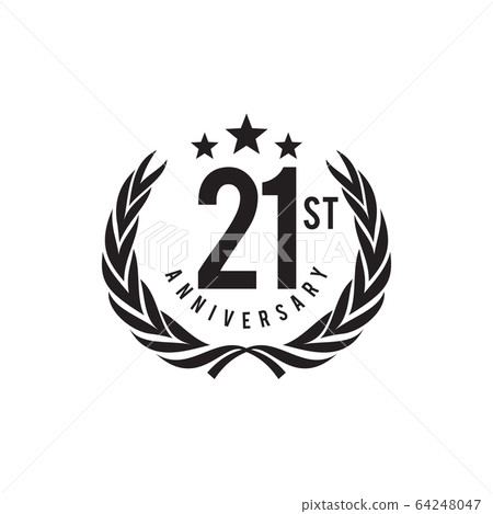 21st year anniversary logo design vector template-插圖素材 [64248047] - PIXTA圖庫
