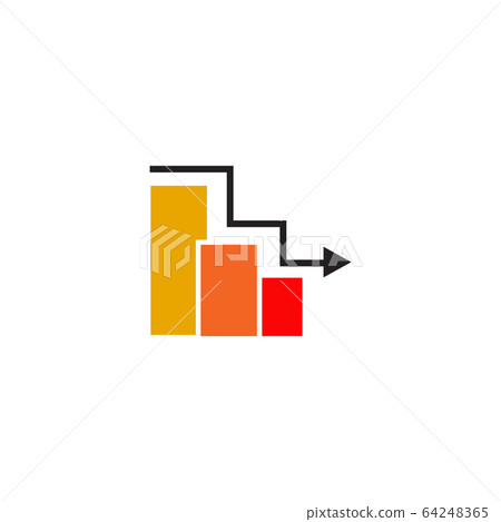 Down trend chart icon logo design - Stock Illustration [64248365] - PIXTA