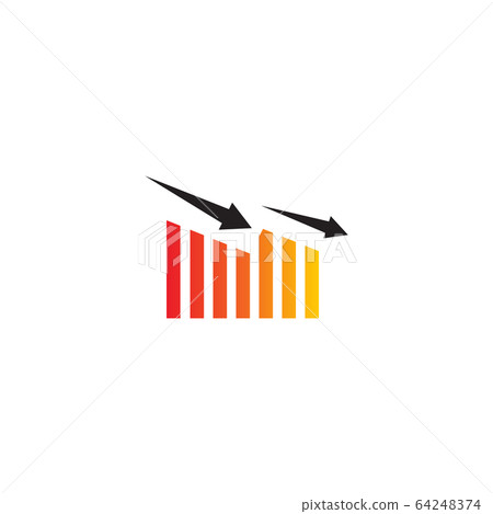 Down trend chart icon logo design - Stock Illustration [64248374] - PIXTA