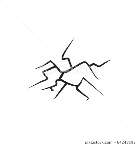Crack on surface icon logo design - Stock Illustration [64248592] - PIXTA