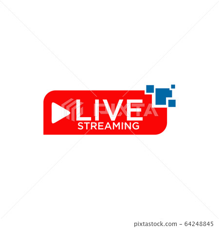 Live streaming text logo design template - Stock Illustration [64248845 ...