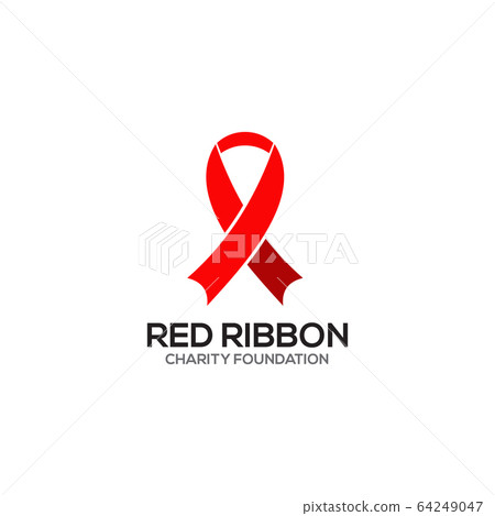 Red ribbon icon logo design vector template - Stock Illustration ...
