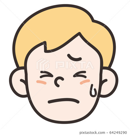 Boy 2 front face endure - Stock Illustration [64249290] - PIXTA