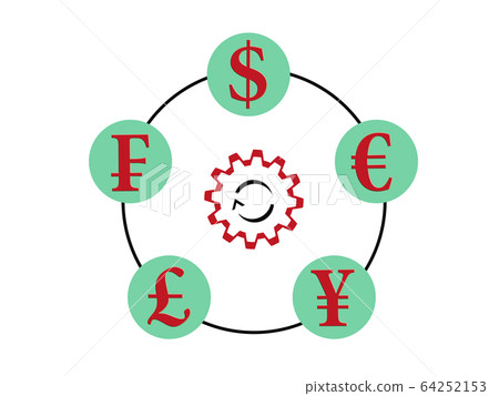 Currency conversion, currency exchange,... - Stock Illustration ...
