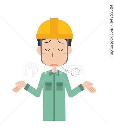 Male upper body, sigh worker, work clothes,... - Stock Illustration ...