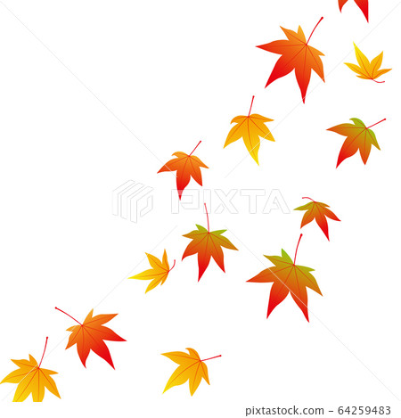 Flowing autumn leaves - Stock Illustration [64259483] - PIXTA