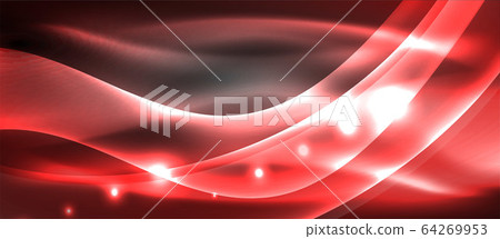 Abstract background. Shiny design neon waves... - Stock Illustration ...