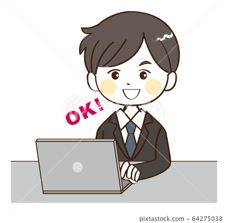 Man, office work, ok - Stock Illustration [64275038] - PIXTA