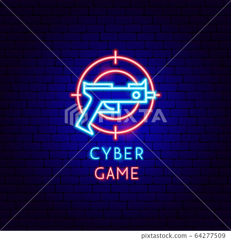 Cyber Game Neon Label - Stock Illustration [64277509] - PIXTA