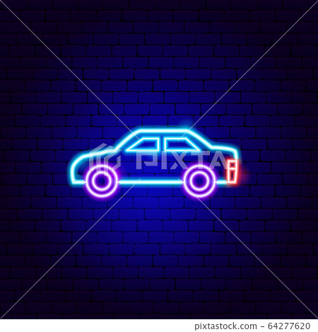 Car Neon Sign - Stock Illustration [64277620] - PIXTA
