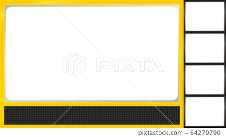 Yellow frame for game commentary / 4 players... - Stock Illustration ...