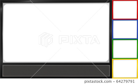 Black frame for game commentary / 4 players (4... - Stock Illustration ...