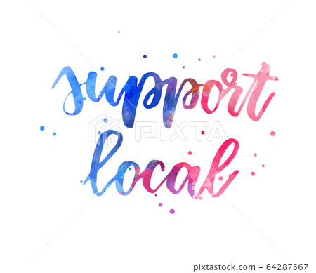 Support local lettering - Stock Illustration [64287367] - PIXTA