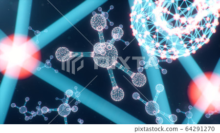Digital molecules, atoms bacground. Grid... - Stock Illustration ...