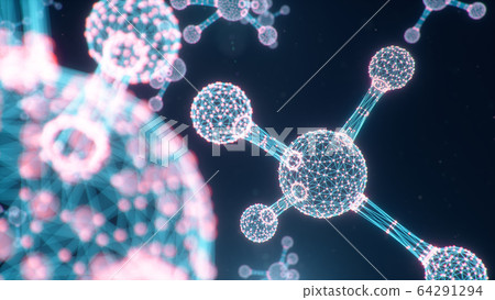 Digital molecules, atoms bacground. Grid... - Stock Illustration ...