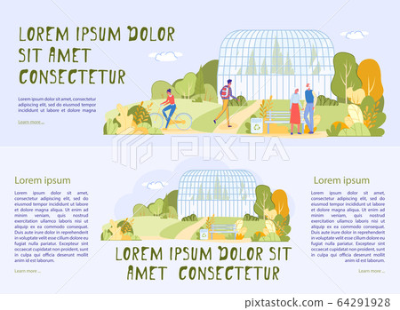 Modern Botanical Museum Presentation Webpage Set-插圖素材 [64291928] - PIXTA圖庫