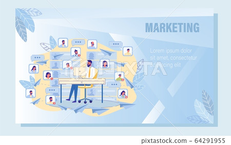 Email Marketing Online Service Presentation Poster - Stock Illustration ...