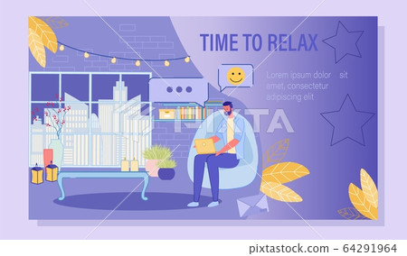 Social Media for Rest and Relax Advertising Poster - Stock Illustration ...