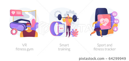 Smart personal training technologies abstract... - Stock Illustration ...