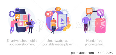 Wearable devices abstract concept vector... - Stock Illustration ...