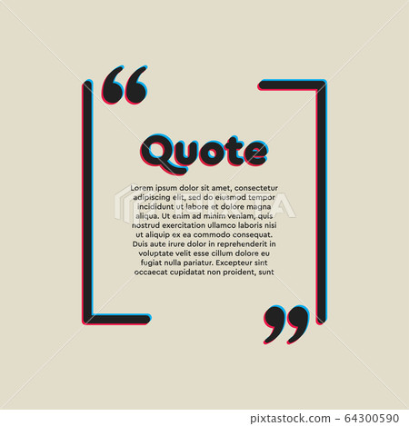 Vector template a creative quote bracket square - Stock Illustration ...