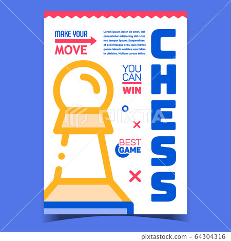 Chess Game Creative Advertising Poster Vector - Stock Illustration ...