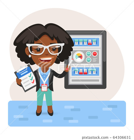 Cartoon Technologist Checks the Process - Stock Illustration [64306631 ...
