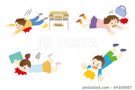 Children falling - Stock Illustration [64308987] - PIXTA