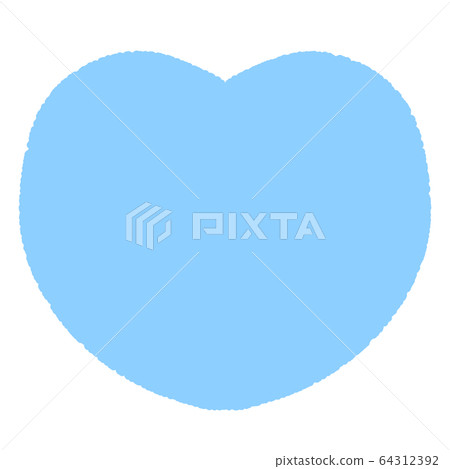 Simple heart symbol light blue - Stock Illustration [64312392] - PIXTA