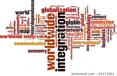 Worldwide integration word cloud-插圖素材 [64313901] - PIXTA圖庫