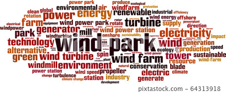 Wind park word cloud - Stock Illustration [64313918] - PIXTA