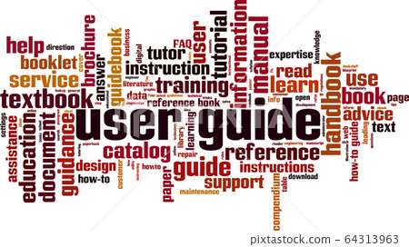 User guide word cloud - Stock Illustration [64313963] - PIXTA