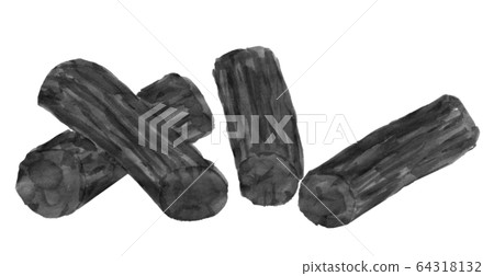 Charcoal (hand-painted ink) - Stock Illustration [64318132] - PIXTA