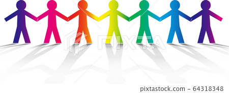 Vector, image of people holding hands - Stock Illustration [64318348 ...