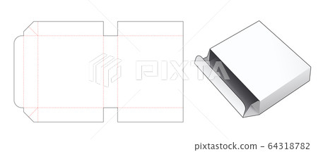 Wrap tin box die cut template - Stock Illustration [64318782] - PIXTA