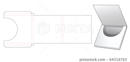 Square tin box die cut template - Stock Illustration [64318783] - PIXTA